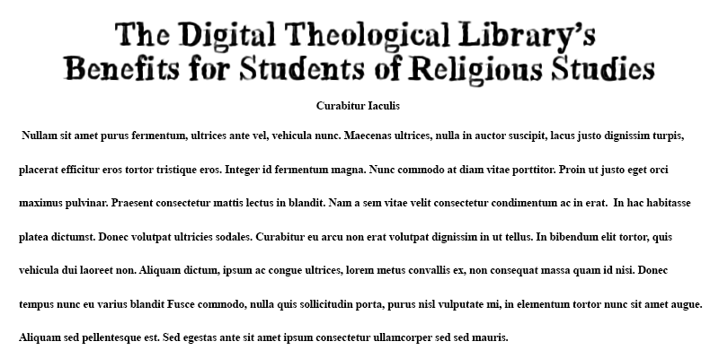 The Digital Theological Library at EAST : East Asia School of Theology