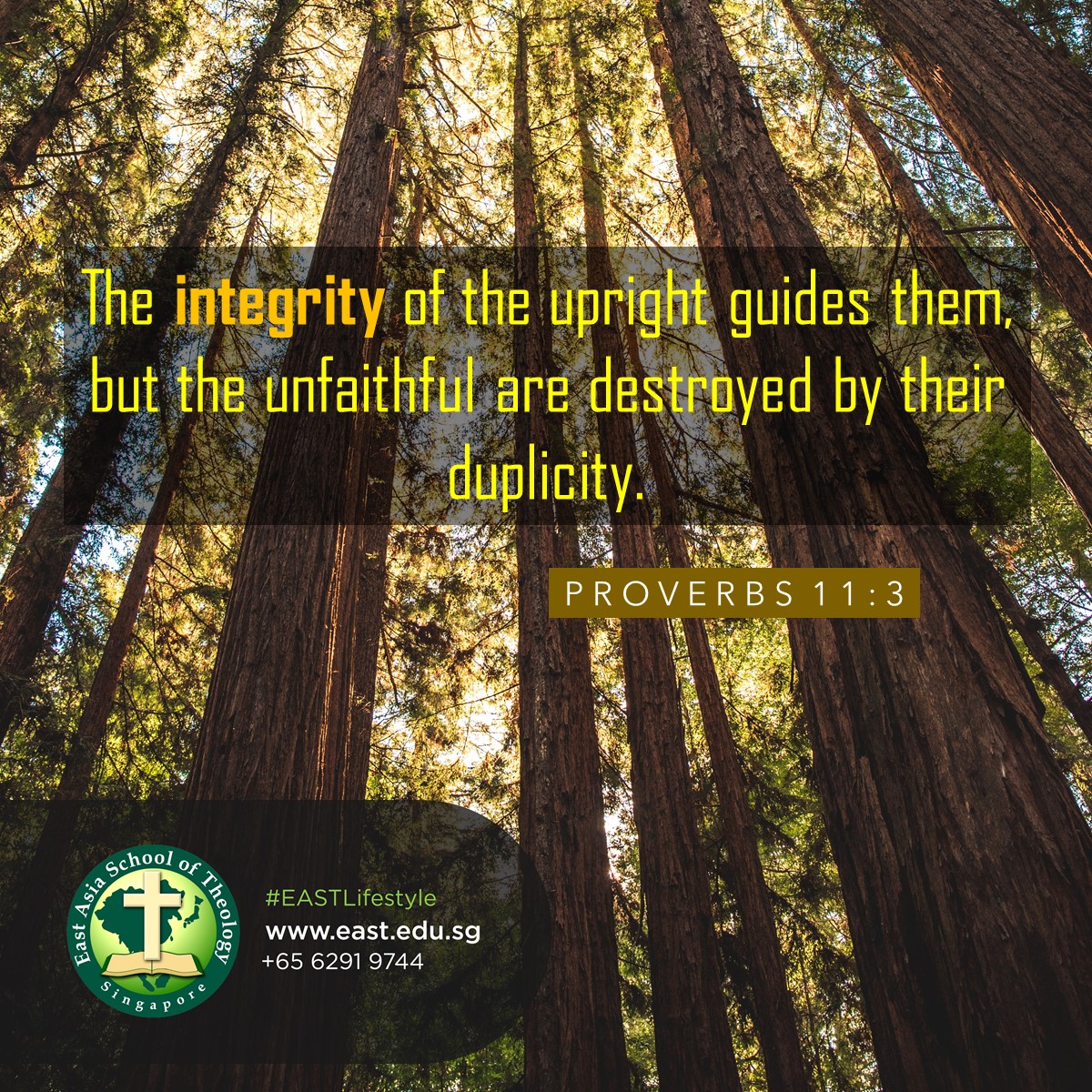 Integrity will be Tested and Rewarded : East Asia School of Theology