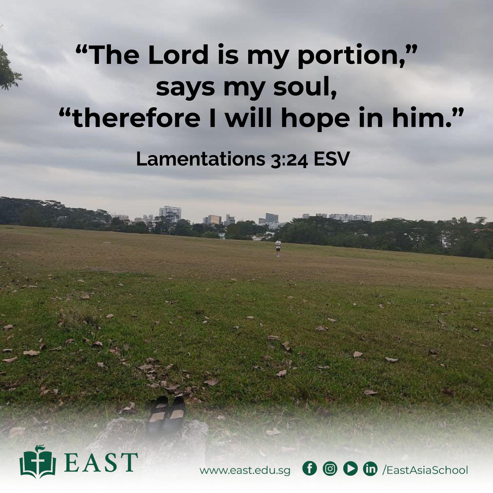The Lord is my portion : East Asia School of Theology