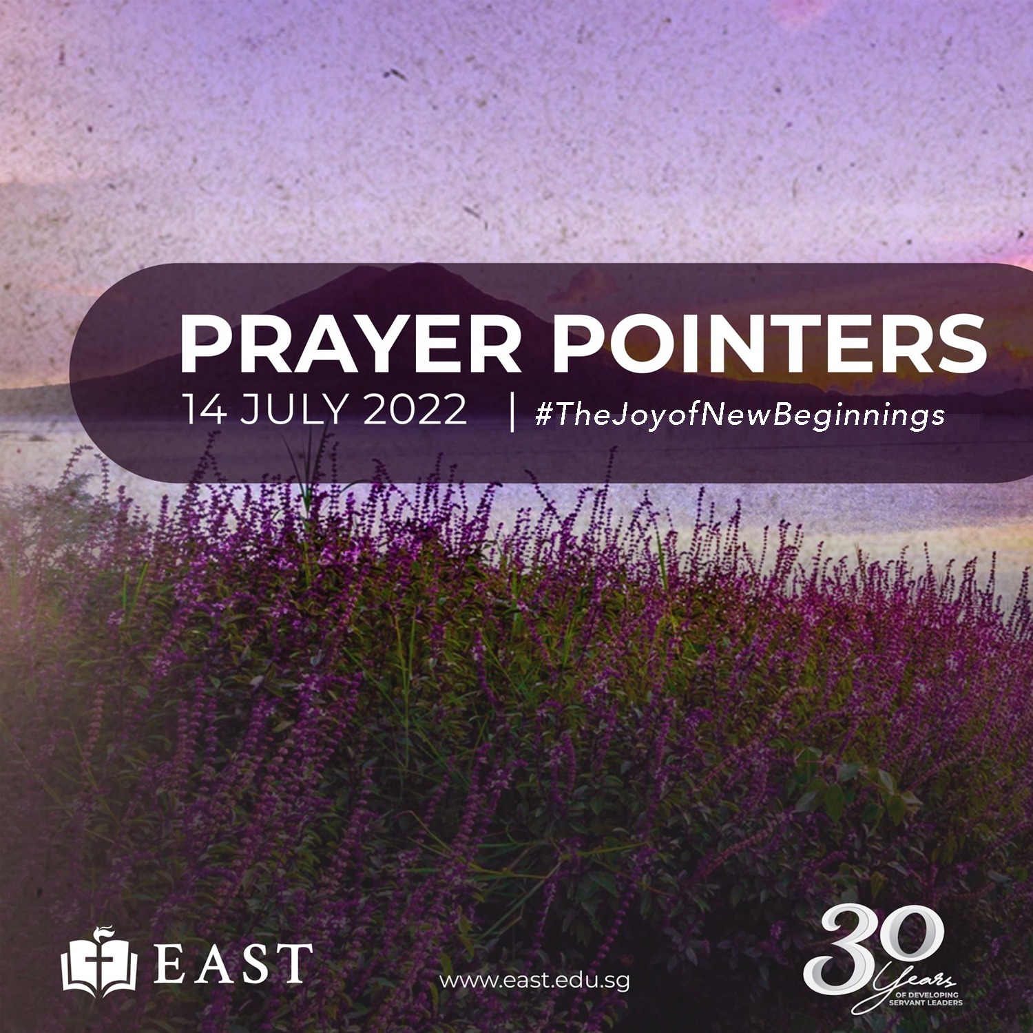 prayerpointers14july : East Asia School of Theology